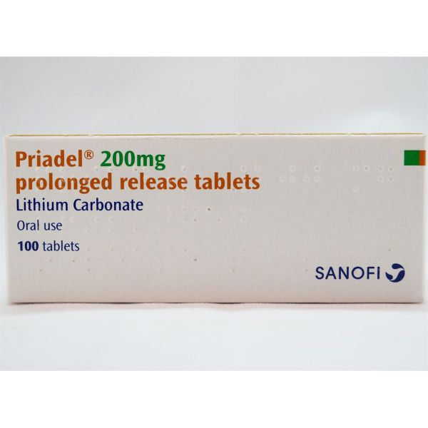 Priadel 200mg modified-release tablets 100 tablet