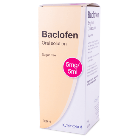 Baclofen 5mg/5ml oral solution sugar free (300 ml)