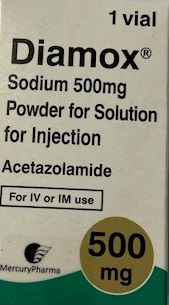 Diamox Sodium Parenteral 500mg powder for solution for injection vials ...