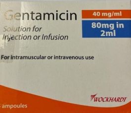 Gentamicin 80mg/2ml solution for injection ampoules (5)