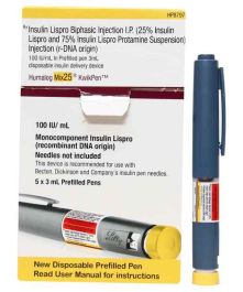Humalog Mix25 KwikPen 100units/ml suspension for injection 3ml pre ...
