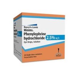 Minims phenylephrine hydrochloride 2.5% eye drops 0.5ml unit dose 20 ...