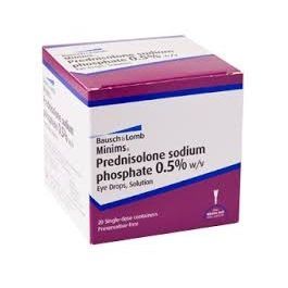 Minims prednisolone sodium phosphate 0.5% eye drops 0.5ml unit dose 20 ...