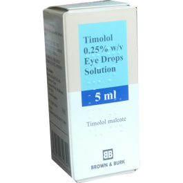 Timolol 0.25% eye drops (5 ml)
